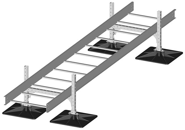 Rooftop Cable Tray Support System