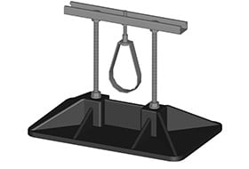 Pipe Hanger Support For Rooftops - PP10 w/ Channel & Hanger