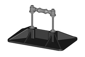 Gas Pipe Supports with Roller For Rooftops - PP10