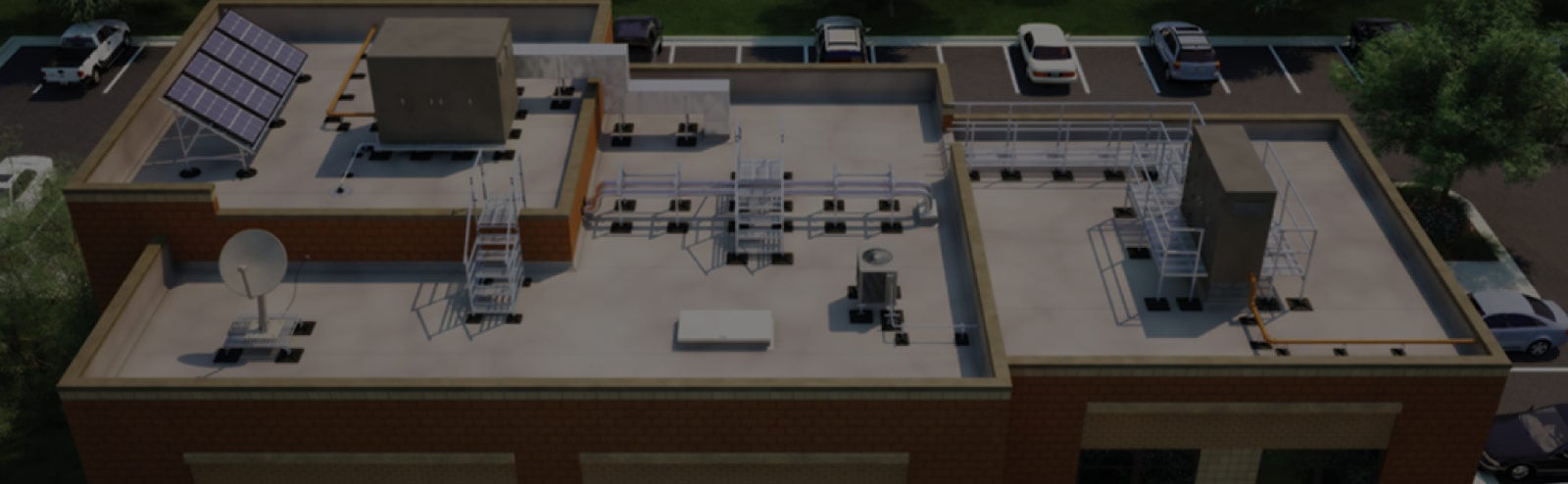 Rooftop Crossover Stairs For Rooftop Platforms & Walkways